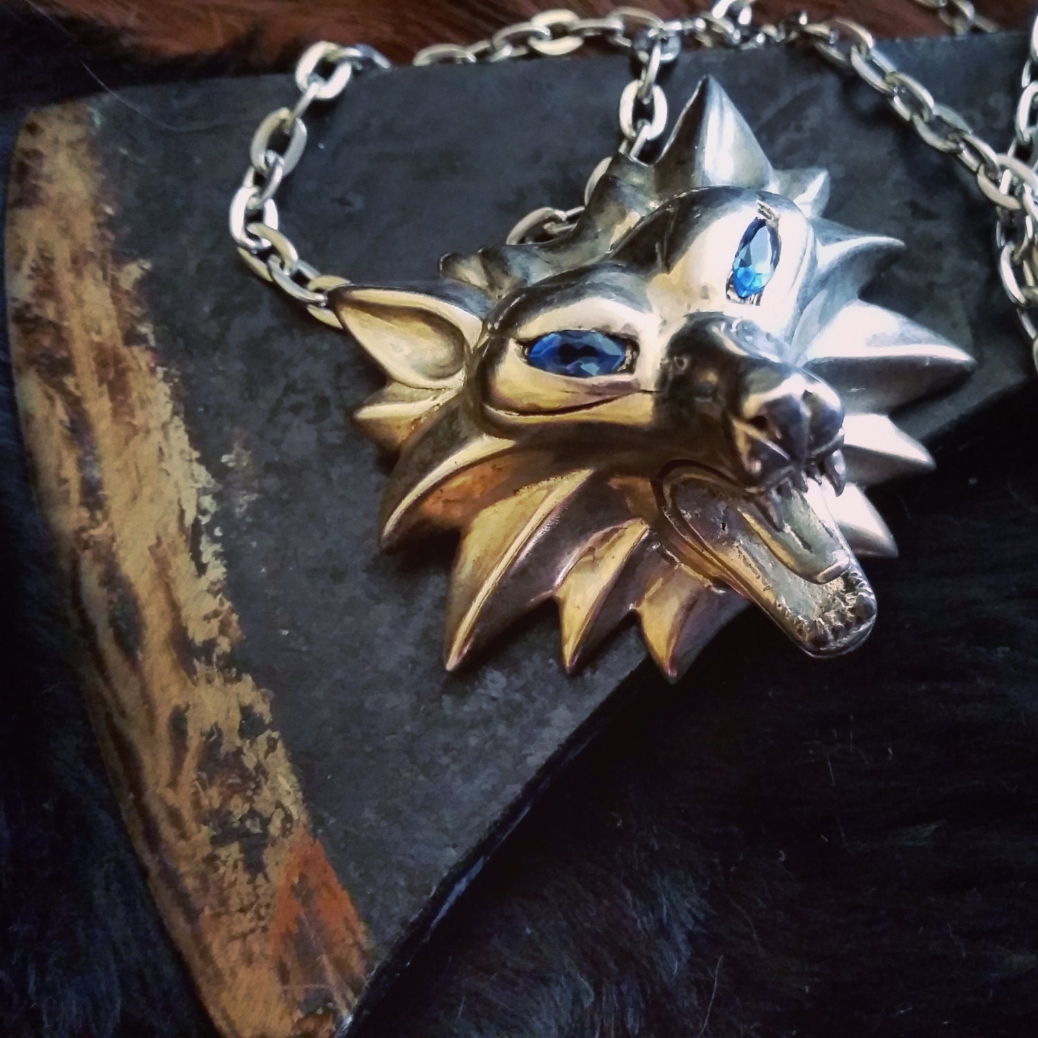 The Witcher wolf medallion Geralt of Rivia by LaCullaDellaFenice