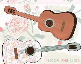 Guitar clipart | Etsy