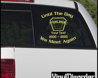 Police memory decal | Etsy