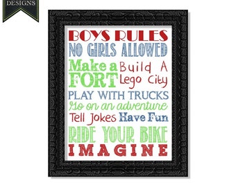 Popular items for boys rule on Etsy