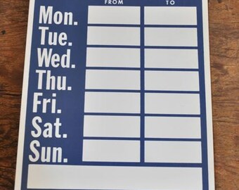 Items similar to Vinyl business Hours sign for your store front window ...