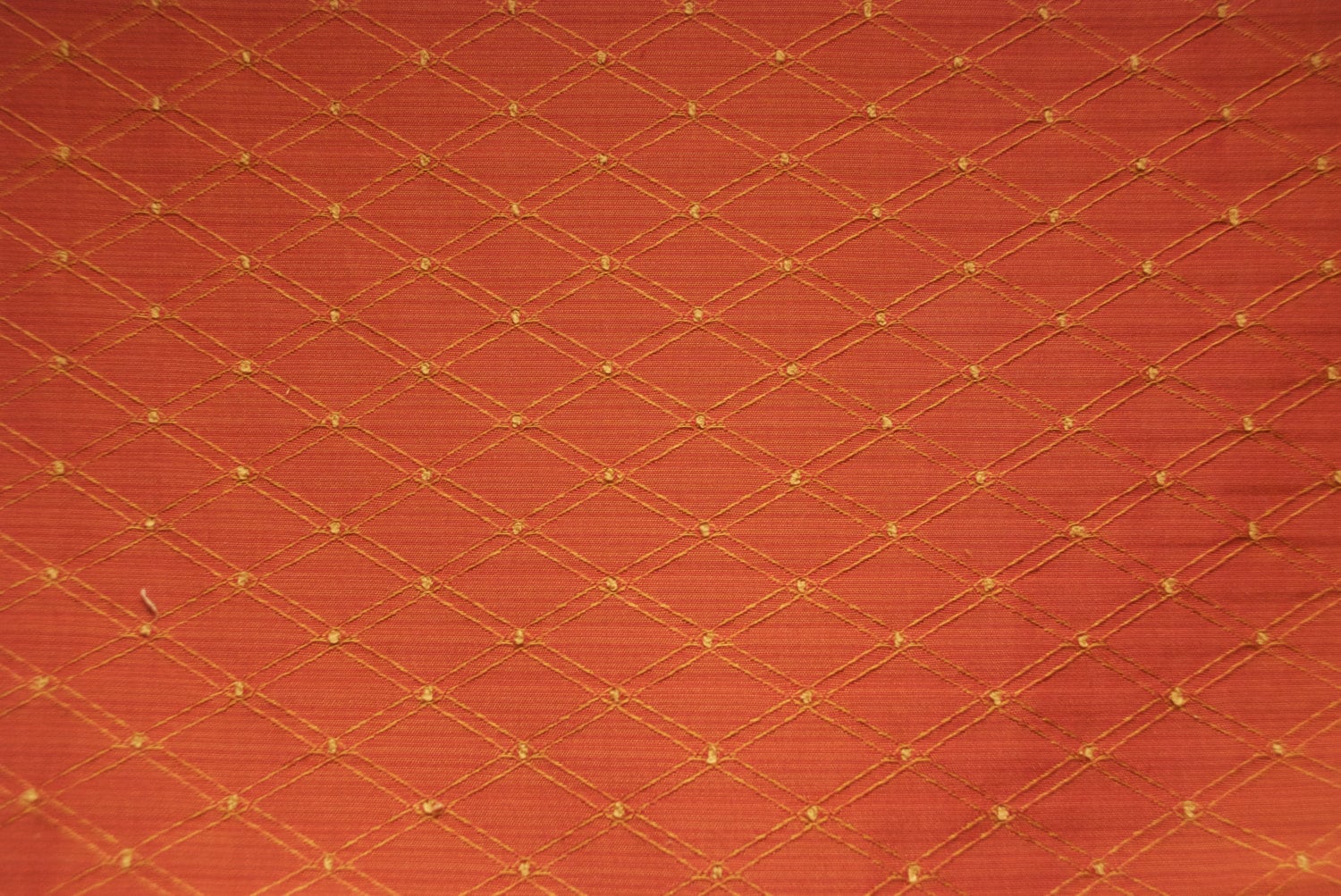 Red and Gold Double Diamond Fabric Upholstery Fabric By The