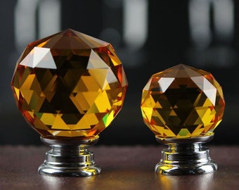 Blue Crystal Knob Glass Knobs Dresser Drawer Knobs Pull