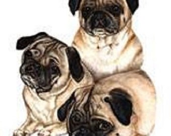 Unique pug fabric related items | Etsy