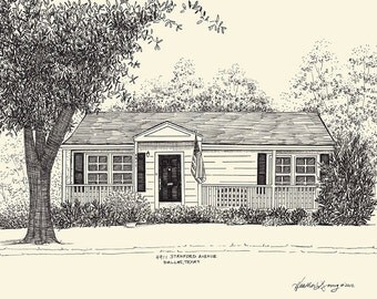 Items similar to Commission an Original Ink House Drawing ...