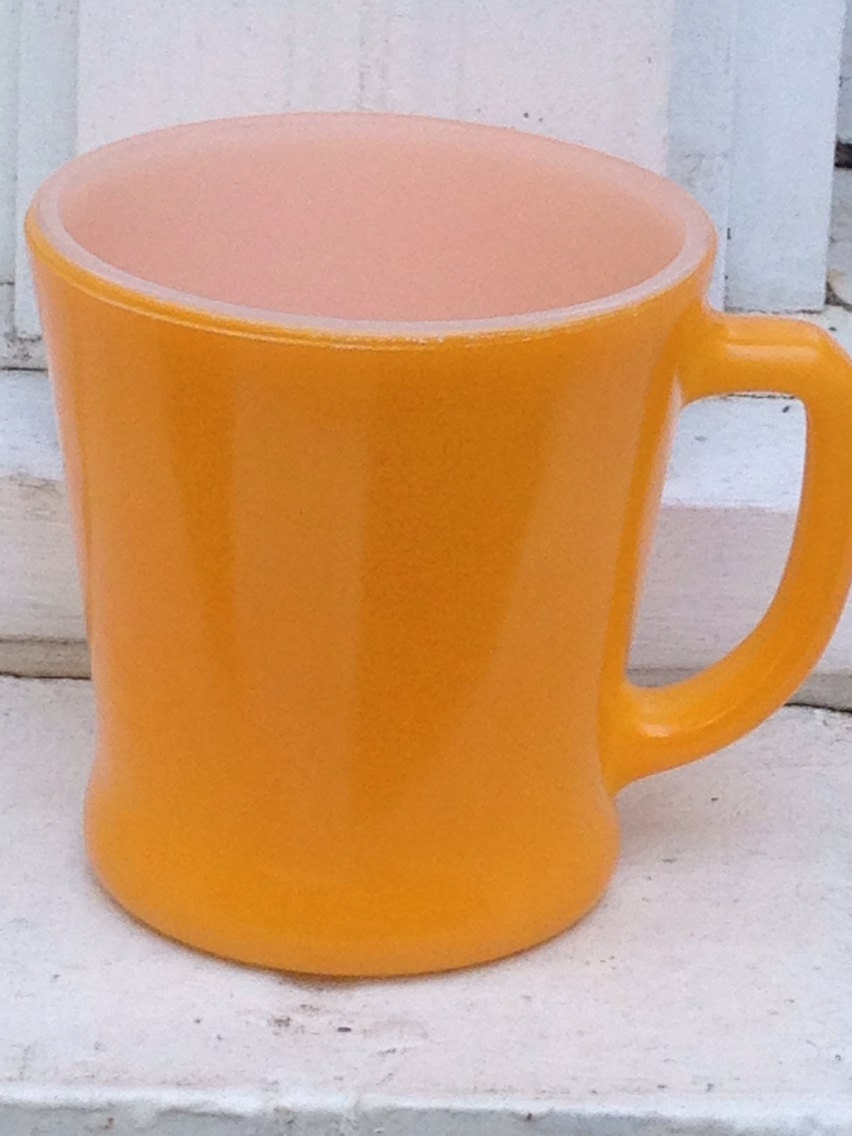 Vintage Fire King ORANGE D Handle Mug – Haute Juice
