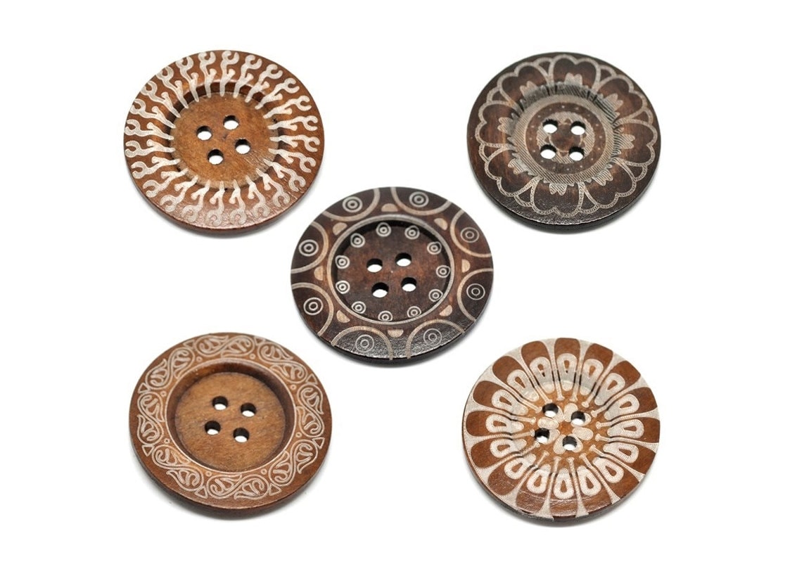 Extra large button 5 wooden button 60mm 2 3/8