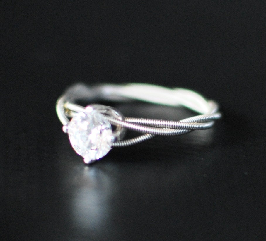 Guitar String Purity Ring Engagement Ring Promise Ring
