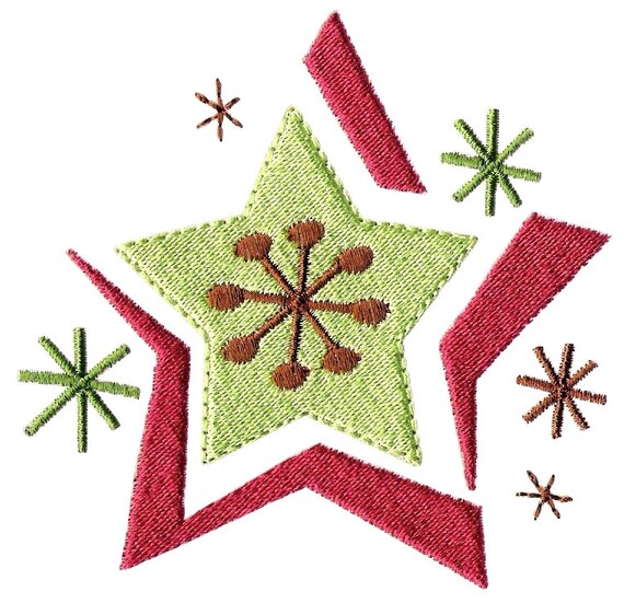 Star machine embroidery design. Fun and whimsical by Embroidalot