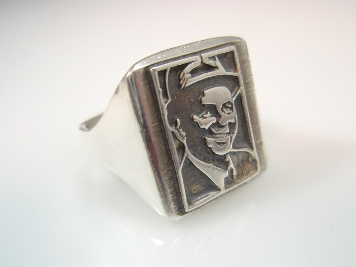 Francis Albert Frank Sinatra Portrait Ring Solid by silver999