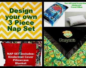 Nap Mat Set Ninja Turtle Inspired or Design your own / any theme just ask!