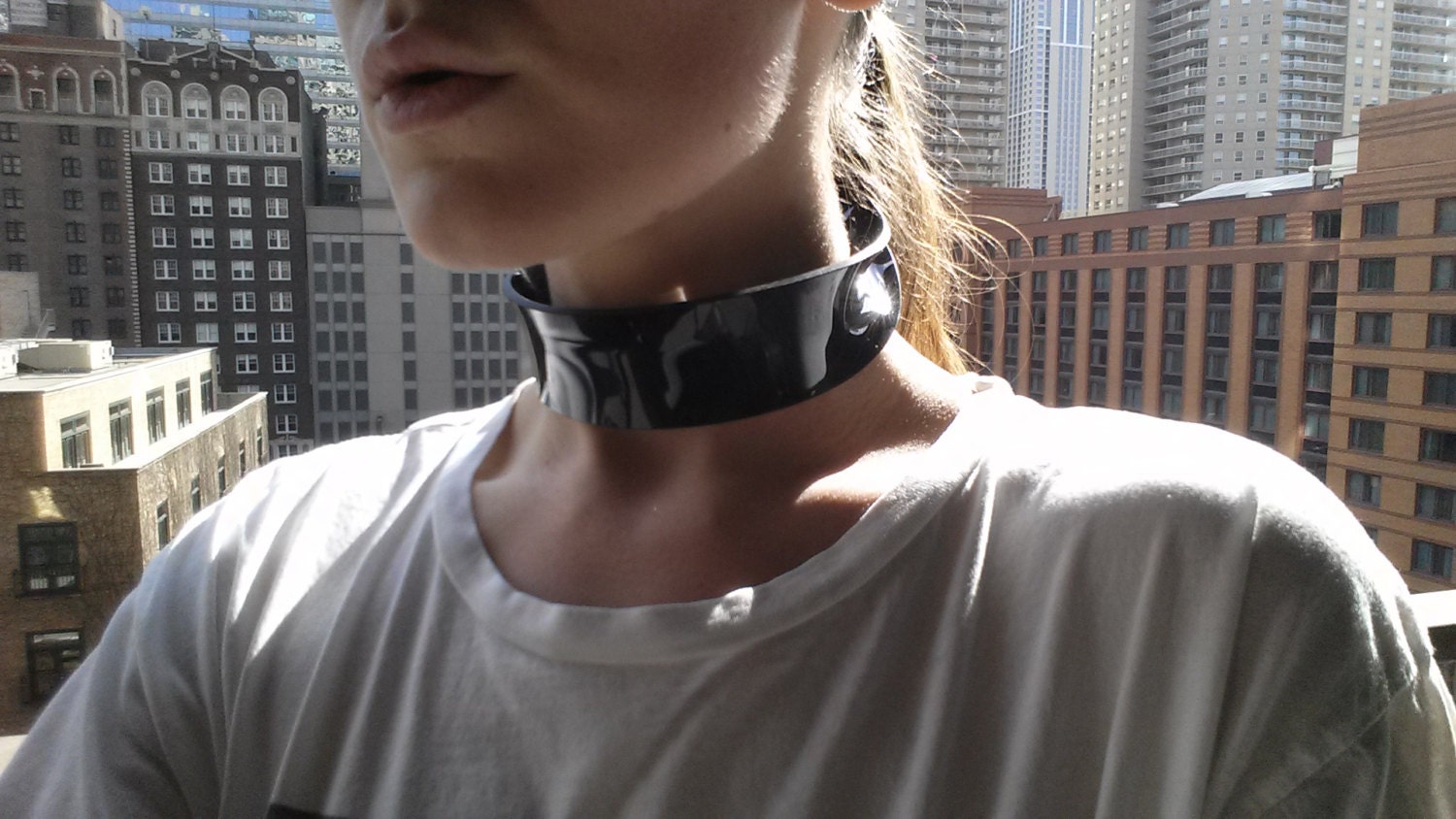 Black Lucite Neck Cuff