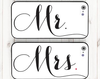 Mr mrs phone case | Etsy