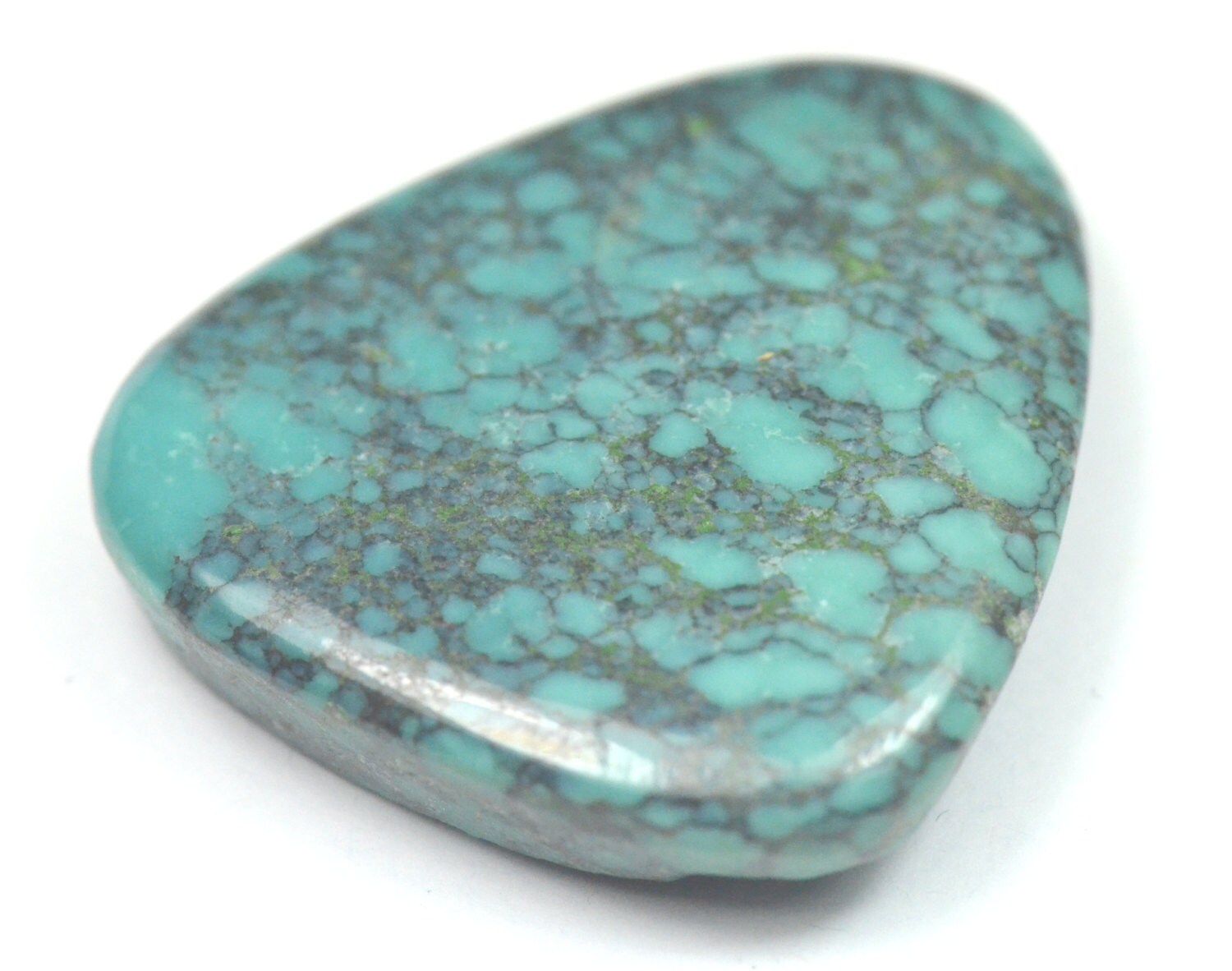 27mm Real Turquoise cabochon from Tibet 27 by 24 by 5.5mm 28ct