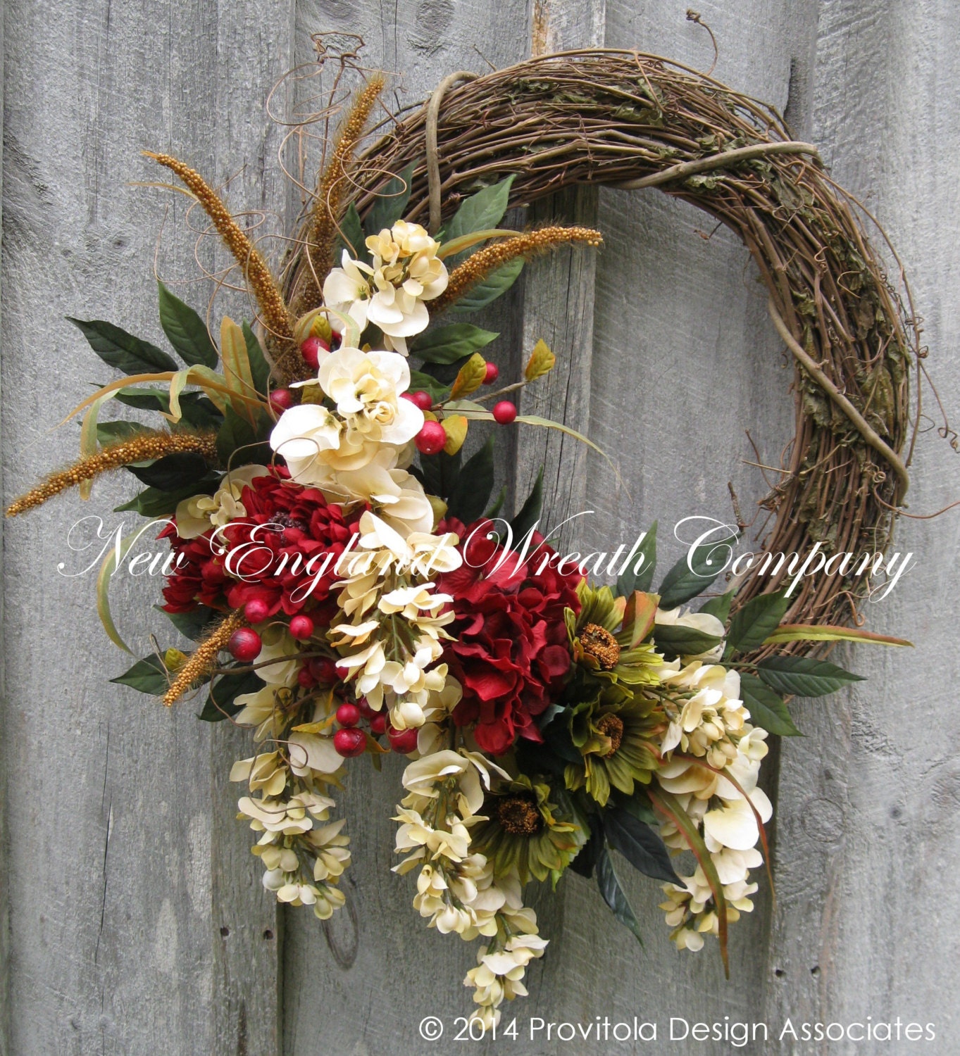 Fall Wreath Floral Wreath Victorian Garden Autumn Décor