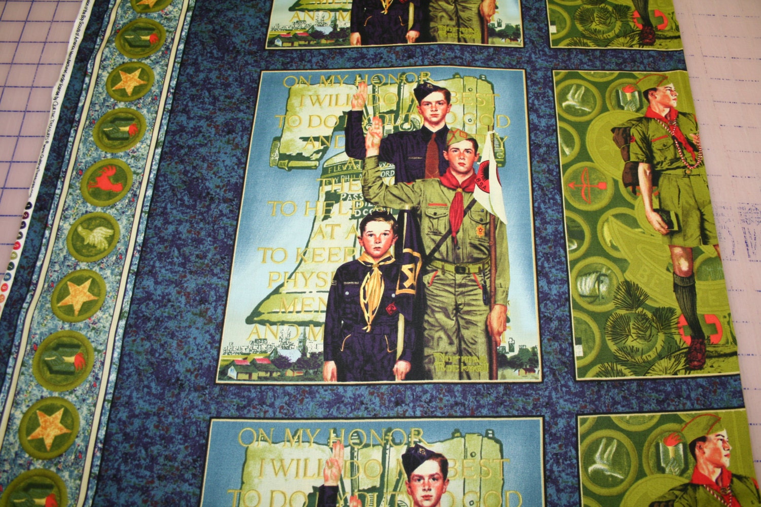 Boy Scout On My Honor Fabric Panel by Quiltbarnidaho on Etsy