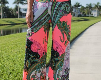 Palazzo pants paisley printed