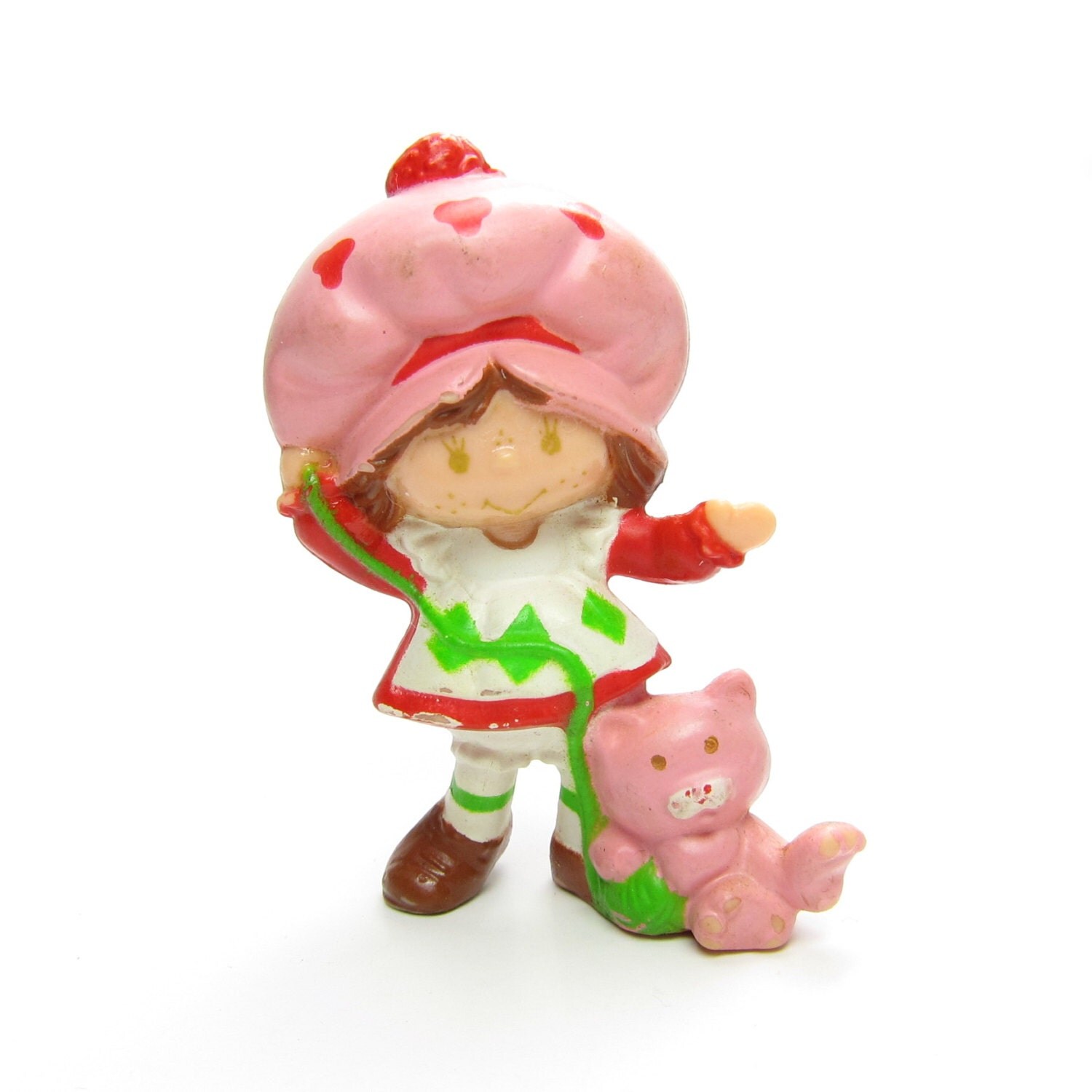 Strawberry Shortcake Playing with Custard Vintage Miniature