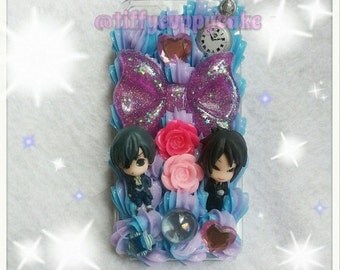 MADE TO ORDER, Black Butler Decoden Phone, iPod or Nintendo ds lite/3ds ...
