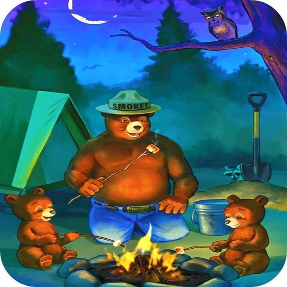 Smokey Bear Campfire Sign Made In Usa Limited By Madeinhawaiiusa