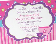 Popular items for american girl invite on Etsy