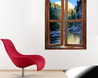 WIM9 Tropical Beach view window illusion mural by ArtFeverUK