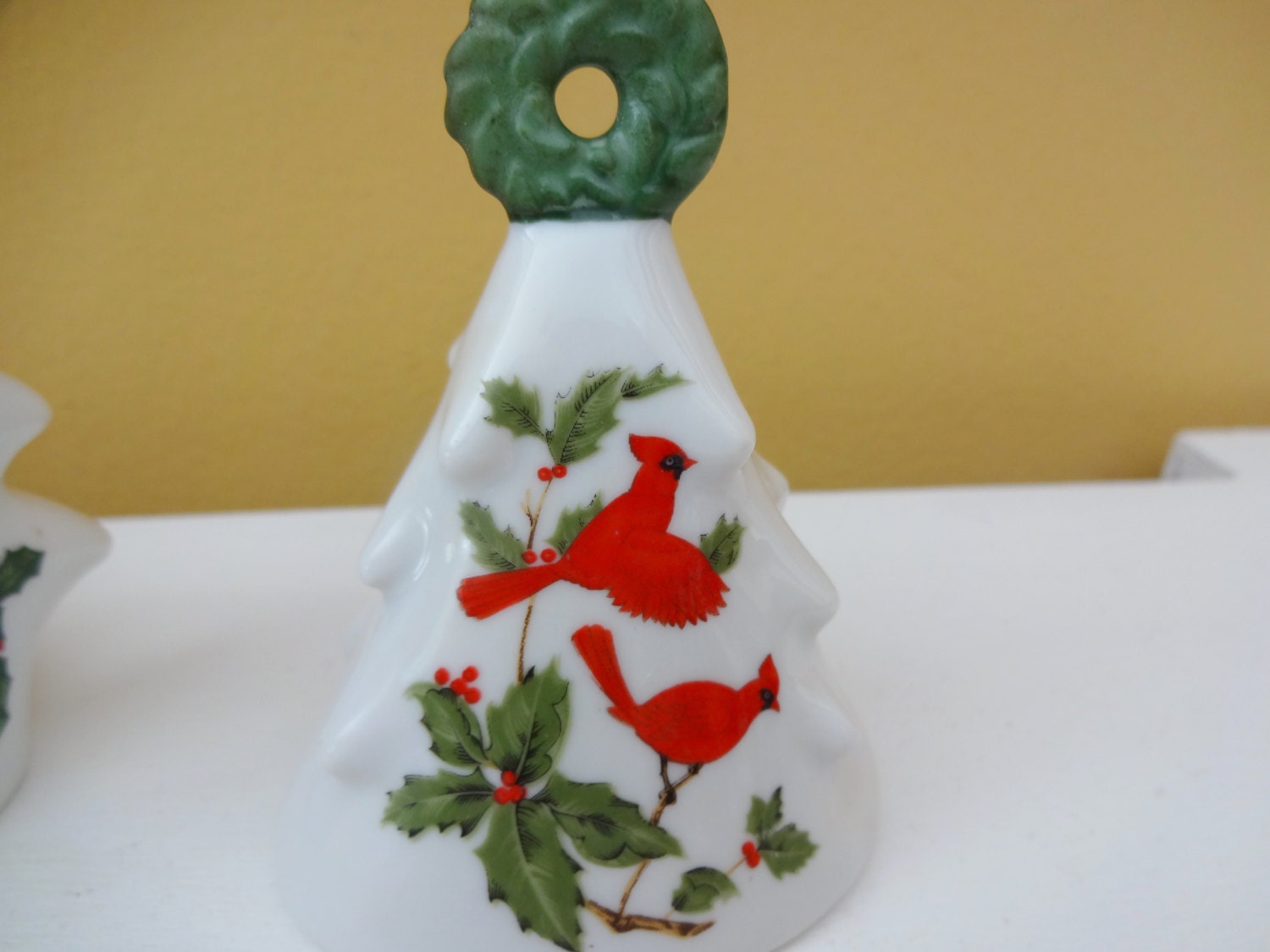 Vintage Lefton Christmas Cardinal China by RowlandParkVintage