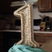 3 inch tall sparkly gold glitter birthday candle any number