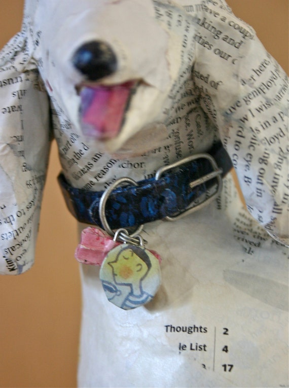 French Poodle Unique One-of-a-Kind Whimsical Paper Mache