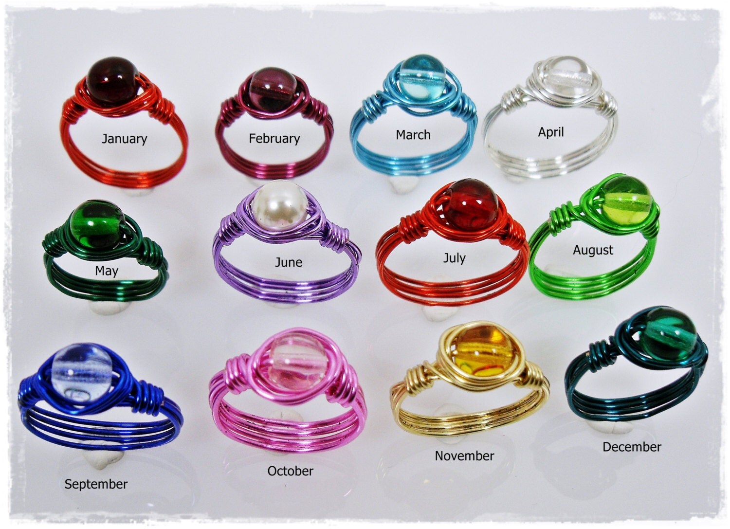 Little Girl's Birthstone Ring Wire Wrapped by TTJJewelry on Etsy