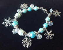 Popular items for snowflake bracelet on Etsy