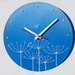 Wall Clock blue wall clock modern wall clocks by OlgaArtShop