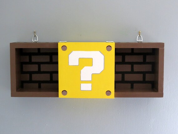 Super Mario Bros Shelf Shadow Box Shelf Modern by SpeakGeek