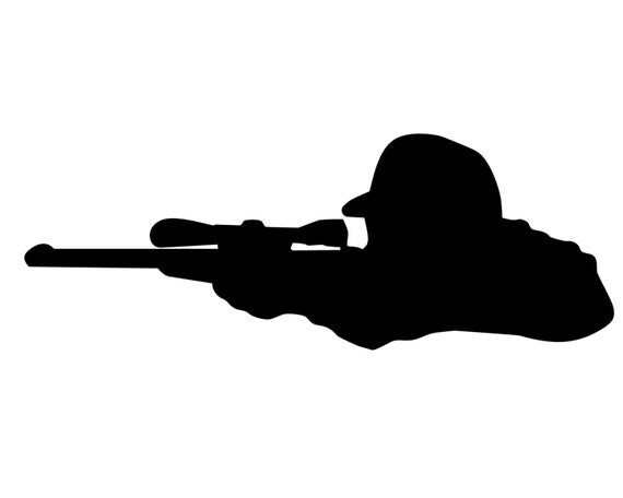 Hunting Vinyl Sticker Rifle Deer Hunter Decal Gun Sticker