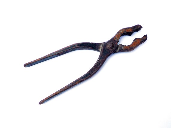 Vintage Iron Old Pliers. Antique vintage tools Rusty vintage