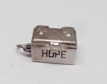 Vintage Sterling Silver Hope Chest Charm-Opens Up!