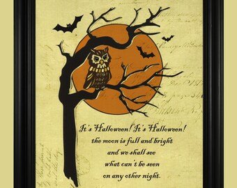 Popular items for halloween poem on Etsy