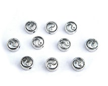 Popular items for silver yin yang on Etsy