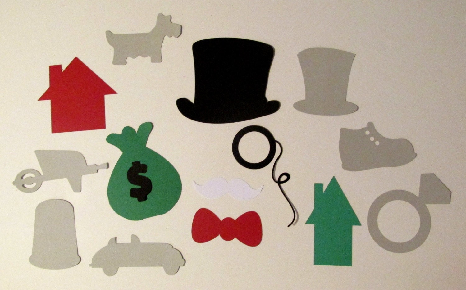 Photo Booth Props 14 pc Monopoly Game Inspired by PimpYourParty