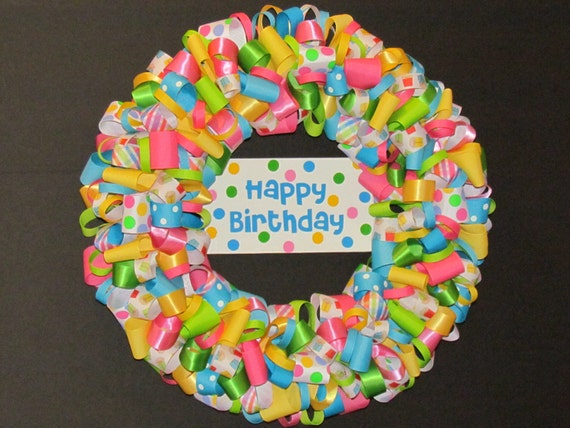 Birthday Ribbon Wreath