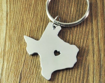 Austin map keychain Texas keychain vintage austin keychain