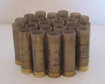Empty Shotgun Shells 50 Lot Gold with Gold Base Nitro 2.75" 12 Gauge