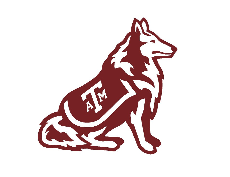 Texas A&M Aggies Reveille Decal Sticker Car Decal by PaZaBri