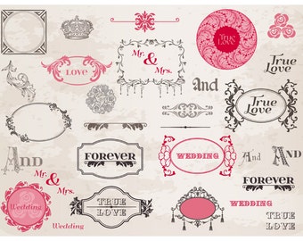 Instant Download Digital Border Frame Ornate Clip Art Wedding ClipArt ...