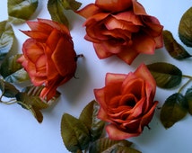 Popular items for burnt orange rose on Etsy