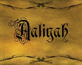 Personalized Digital Art With The Name Aaliyah In Old Word Stile ...