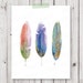Feathers watercolor printable art nursery wall by DoradaPrintables
