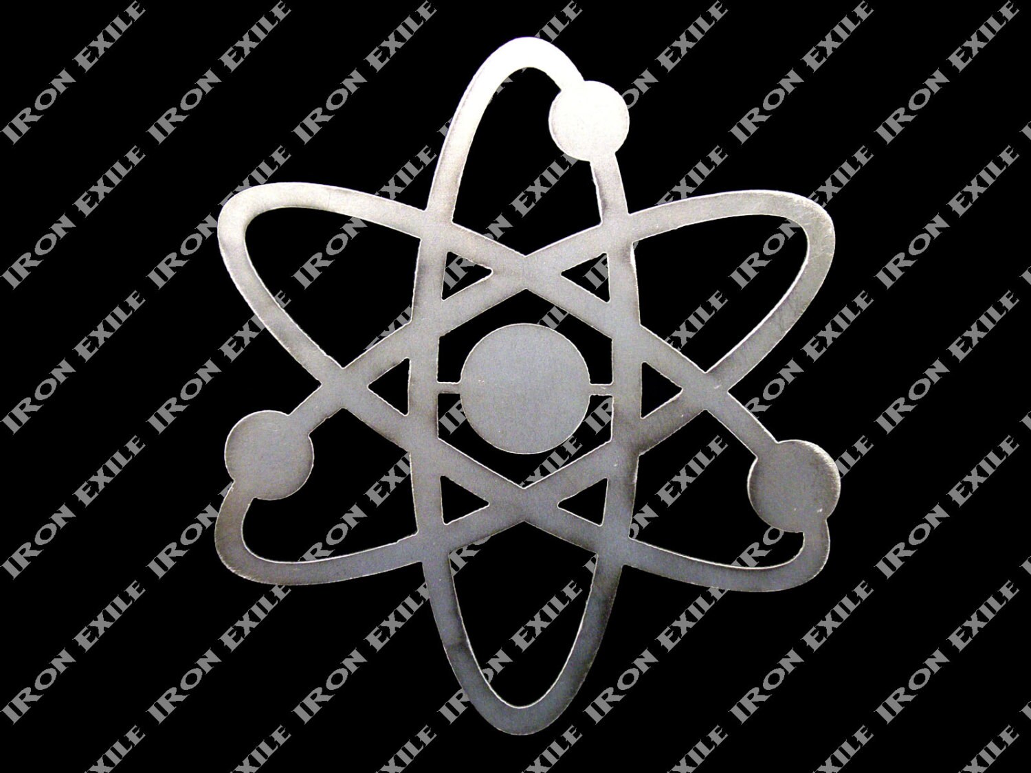 Atom Atomic Metal Symbol Emblem Badge Rat Rod Metal Wall Art