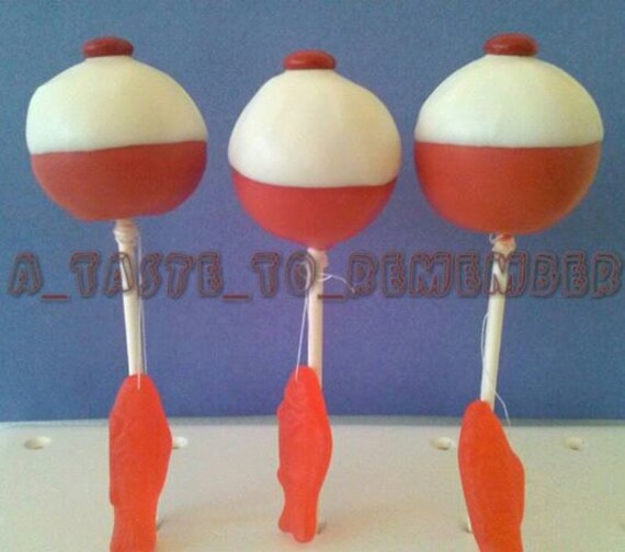 Fishing Bobber Cake Pops 1 Dozen by ATasteToRemember on Etsy