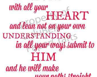 Popular items for proverbs 3 5 6 on Etsy